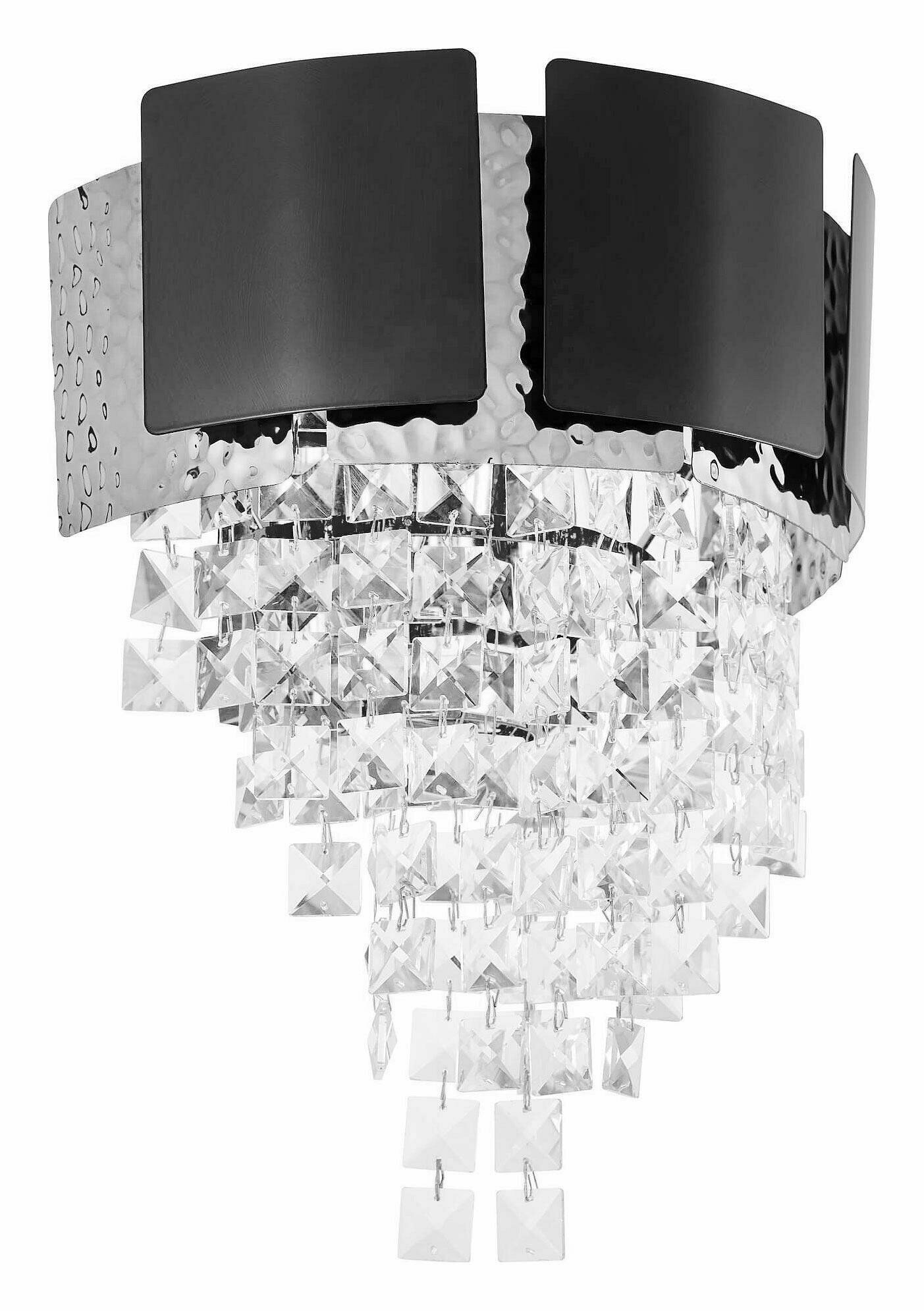 Накладной светильник LUMINA DECO MOLINA LDW 7045-2 BK+CHR Модерн