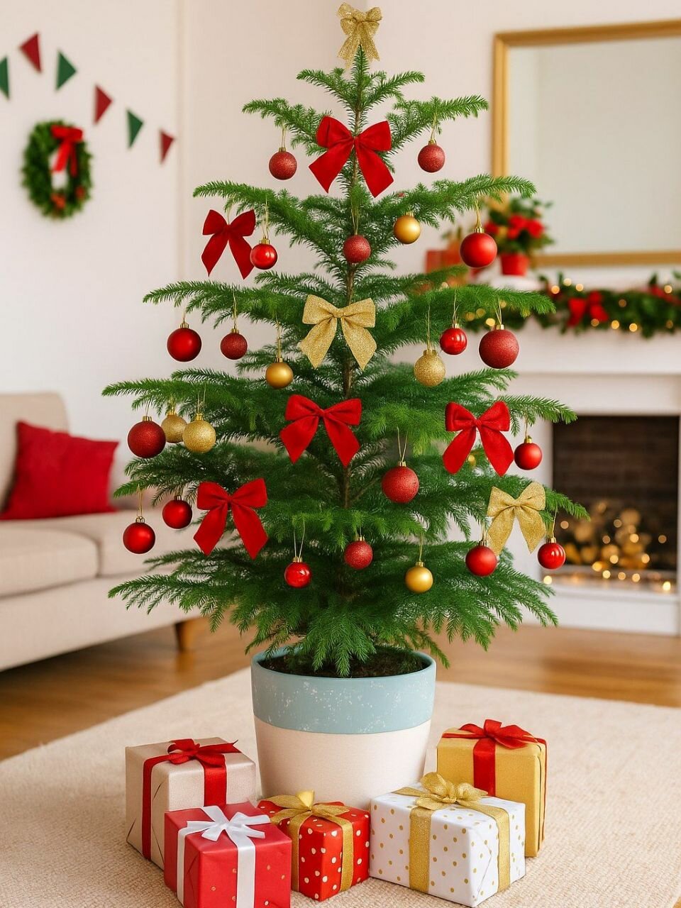 Араукария GREEN TOWN, живая новогодняя елка, 15 см - 40 см, зелёная