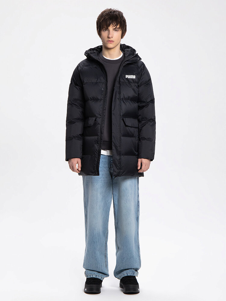 Куртка PUMA Solid Down Coat, размер 46-48, черный — фото 1