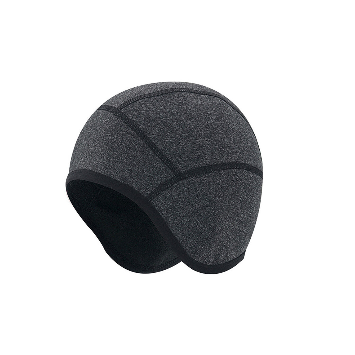 Шапка зимняя Skull Cap Helmet Liner с термоподкладкой и отверстиями для очков, материал флис, размер One Size, цвет Серый / Серый для очков, унисекс, взрослый, паттерн сплошной, окружность головы 57см / 22.4дюйма, длина 30см / 11.8дюйма, ширина 20см /