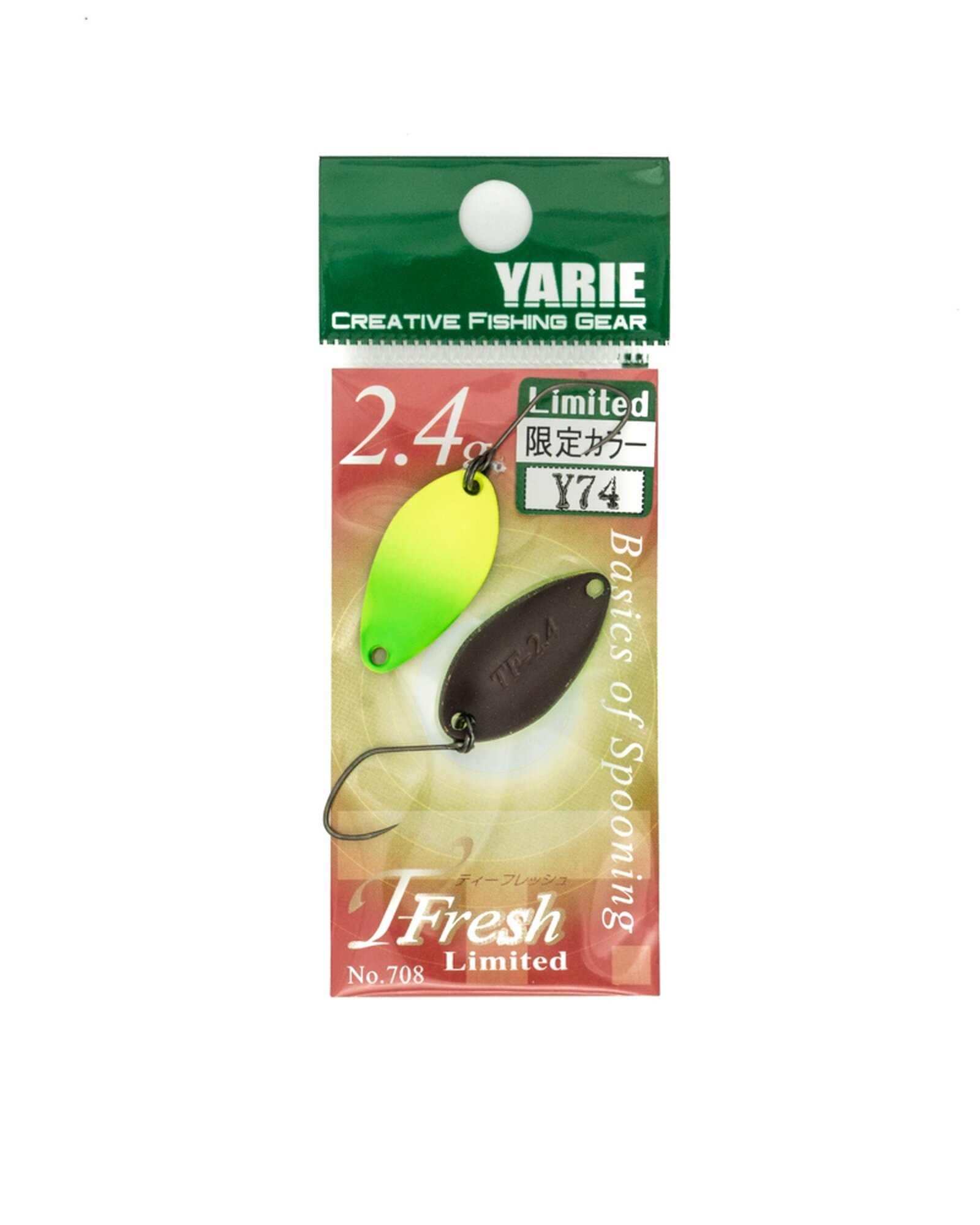 Блесна рыболовная YARIE №708 T-FRESH LIMITED, 2.4 гр, цвет Y74