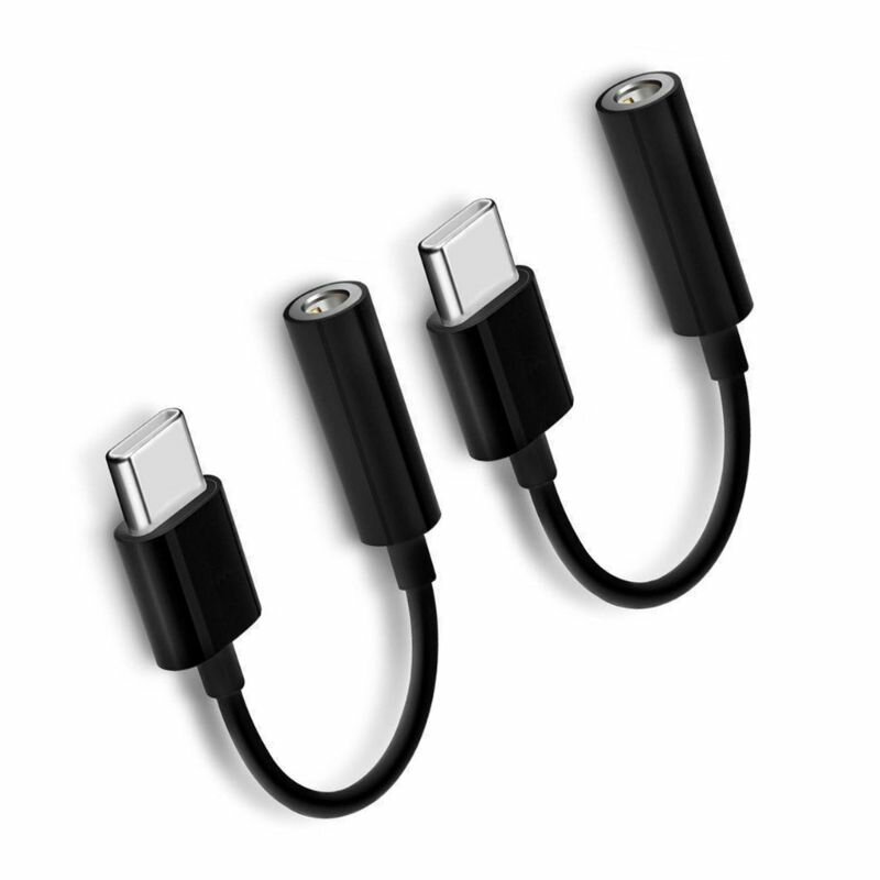 2 кабеля аудиоадаптера Typec-3,5 мм-черный