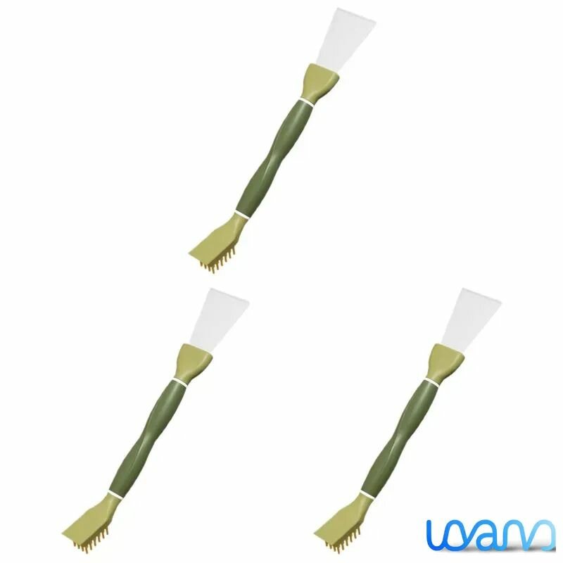 Кухонная щетка с двойной насадкой из пп и меди для тщательной уборки