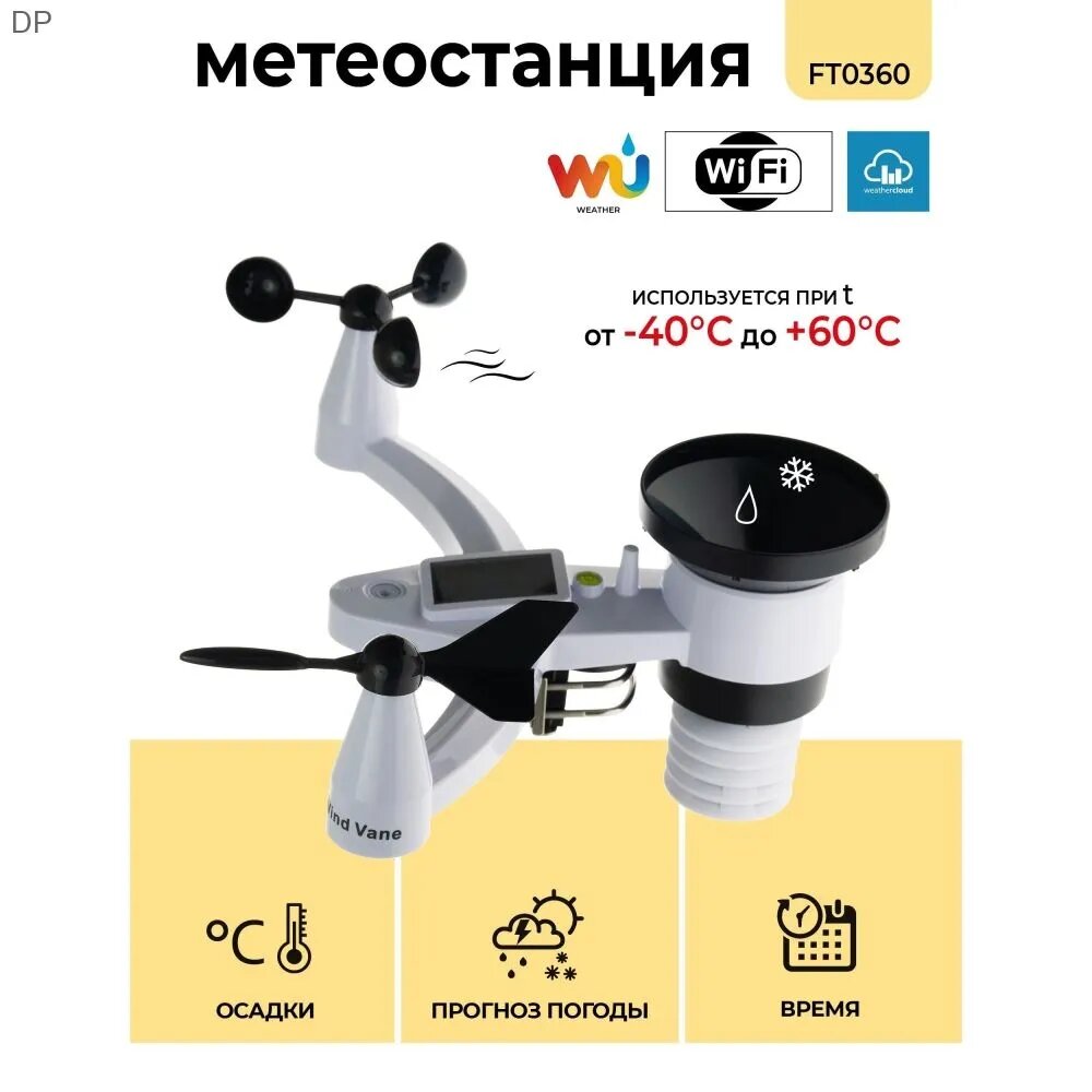 Метеостанция. Погодная станция с беспроводным датчиком WiFi. NicetyMeter 0360