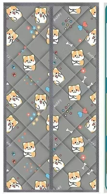 Занавеска на дверь зимняя на магнитах, теплая штора на дверь, коричневый, 200х90см（Необходимость в холодную зиму）