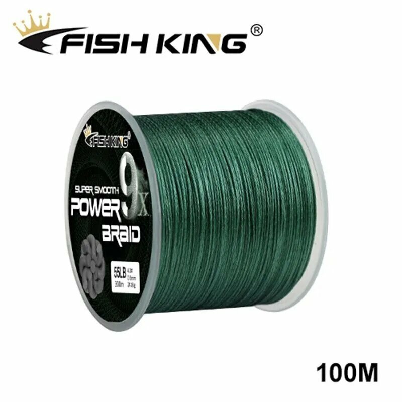 Плетеный провод X 9 PE, 1шт, 100м, 22.8кг, 0.28мм