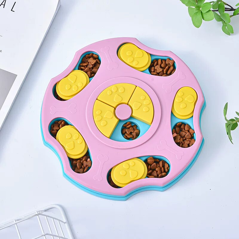 Розовая игрушка-прячка с печеньем 24x24 см для домашних животных