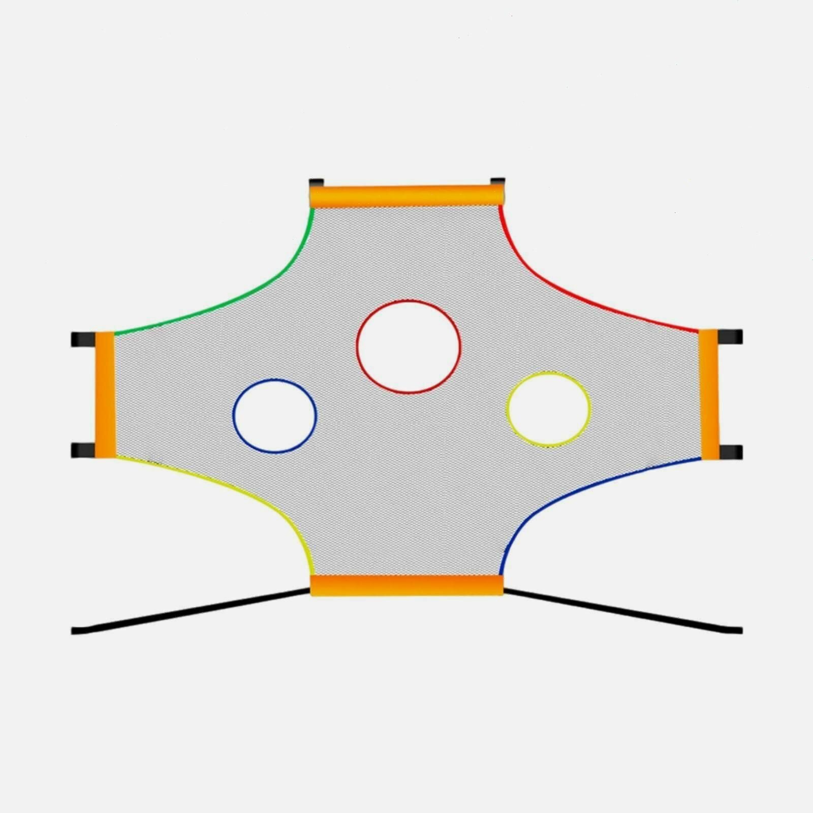 Тренировочная сетка для футбольных ворот, мишень для отработки пасов и точности ударов, 3x2 метра, нейлон