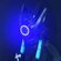 Cyberpunk маска ПВХ, темно-синий, Blue circular lamp