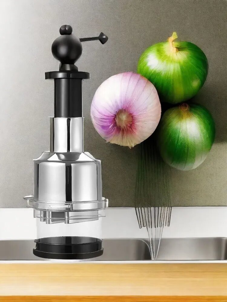 Измельчитель лука/пресс для чеснока, 28 мм, изготовлен из металла и пластика