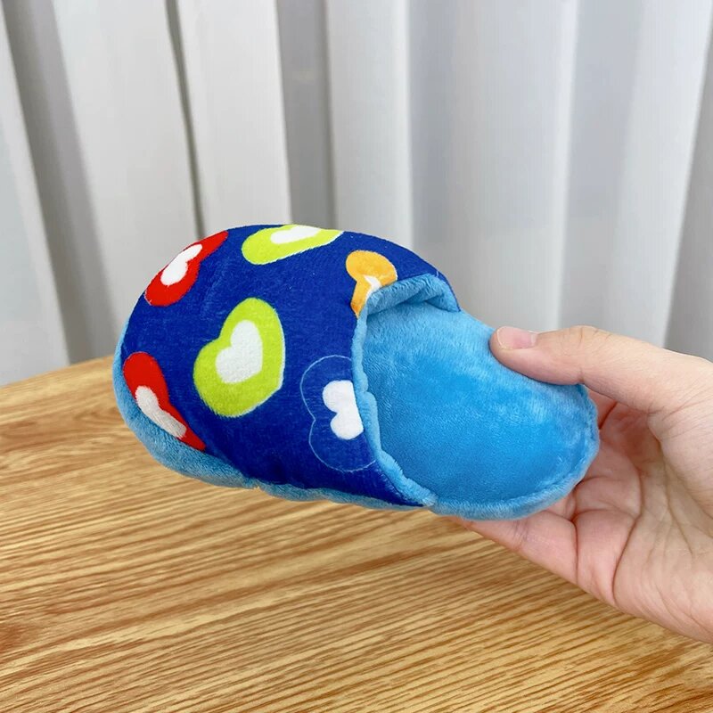 Реалистичная игрушка-тапочка для собак из мягкой ткани с нескользящим дном