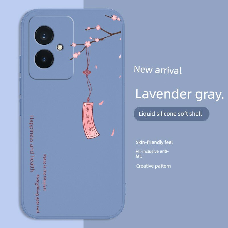Прочная силиконовая чехол для Honor 100, Лавандовый серый с матовым финишем