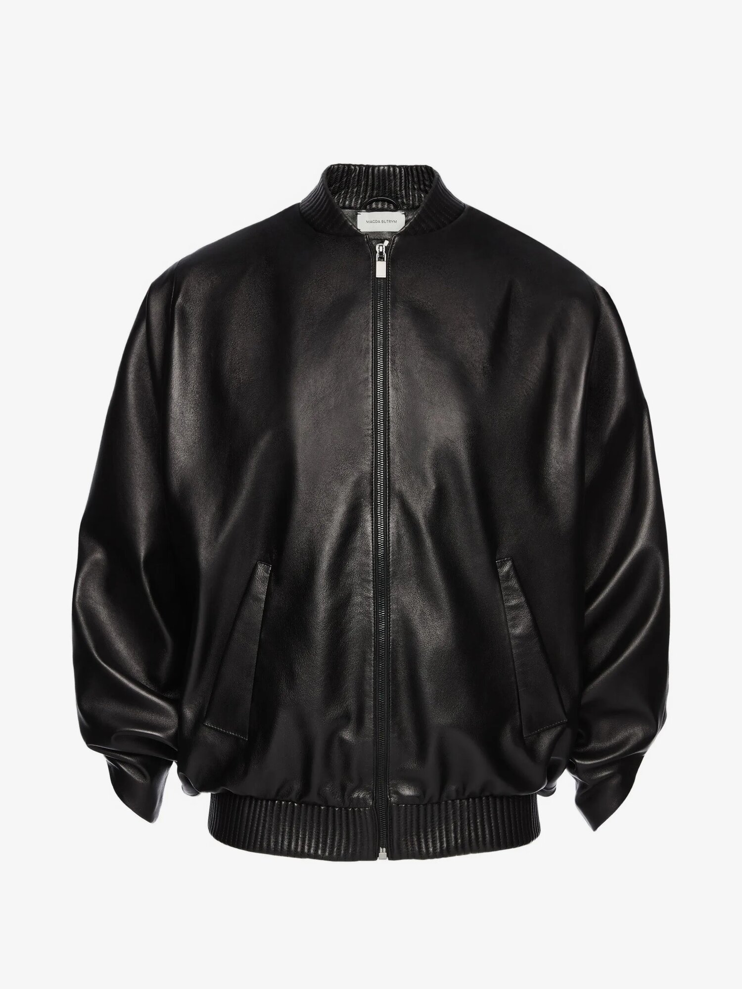 Куртка Ribbed-trim leather jacket