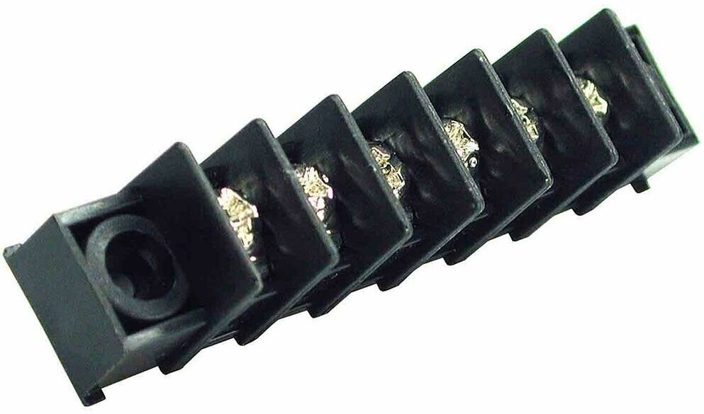 1шт. Клеммник барьерный 7.62мм, 6конт, 10а, 300в, крепежный фланец, DG25C-A-06P-13(GSA25CW - 7.62 - 06P)