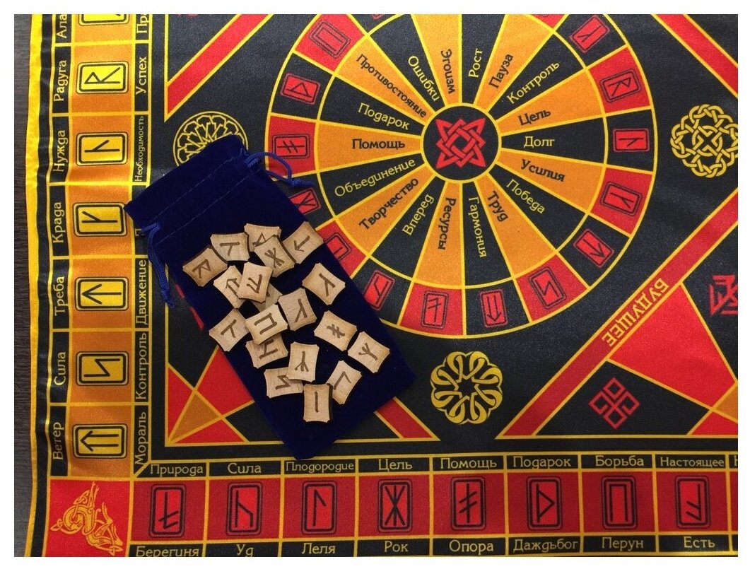Комплект Славянские руна и Скатерть предсказательная