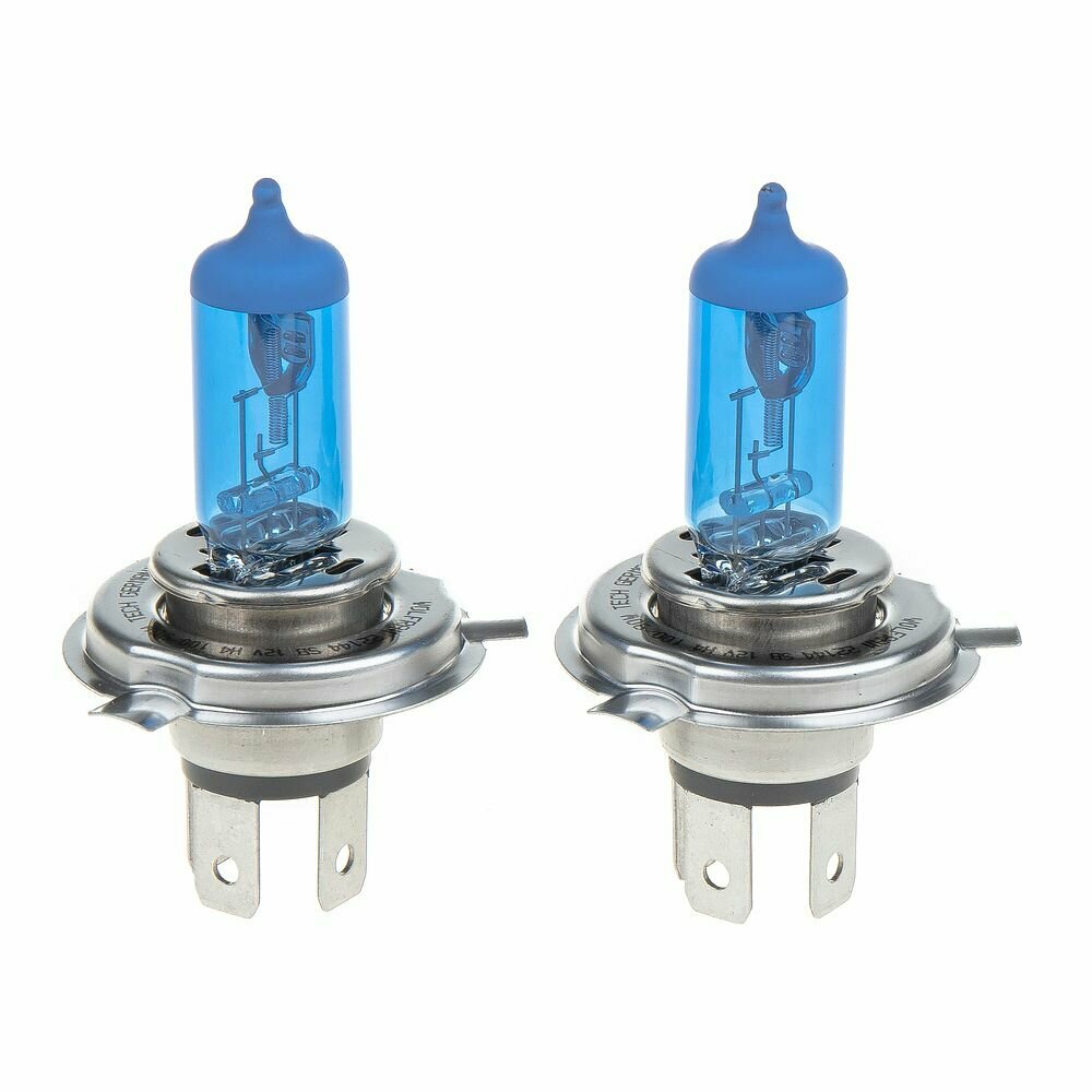 Лампа 12V H4 100/90W P43t WOLFRAM SKY BLUE WHITE LIGHT 2 шт. DUOBOX 22144SB