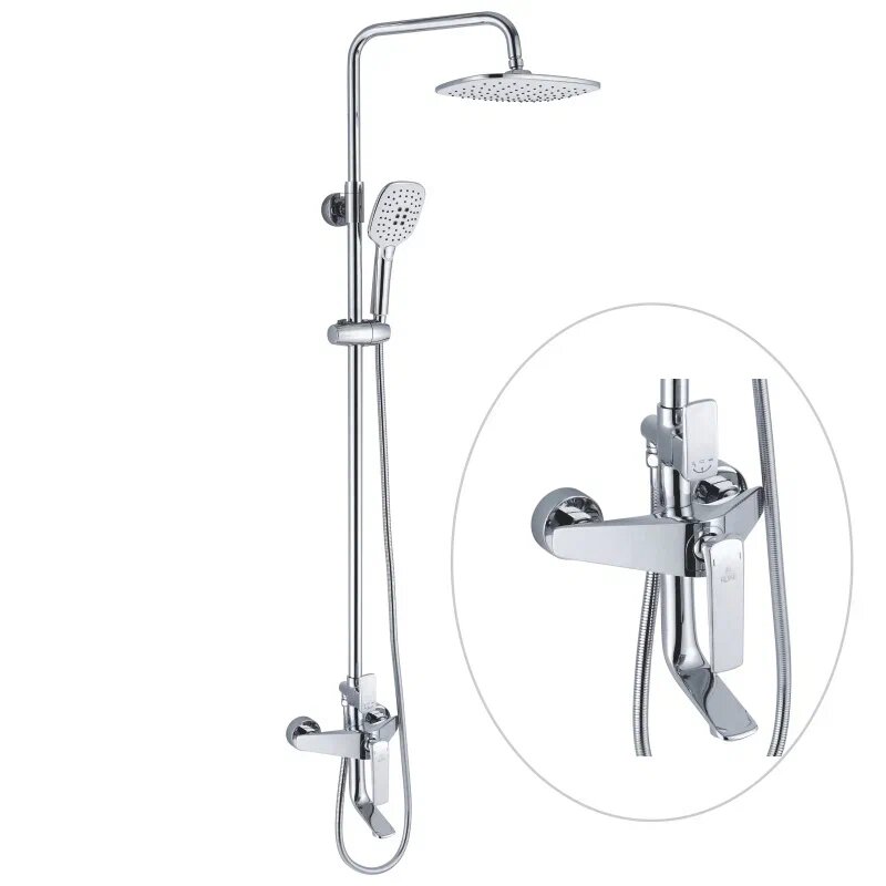 Душевая система Rose R1FD33WJ6, белый/хром