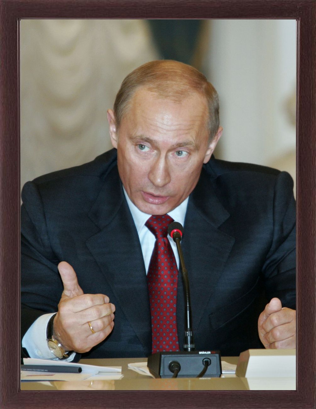 Портрет Владимира Путина, 21х30 см. на холсте, в раме