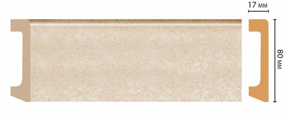 Плинтус Напольный Decomaster D235-18D/20ДМ В80хШ17Д2400 мм / Декомастер.