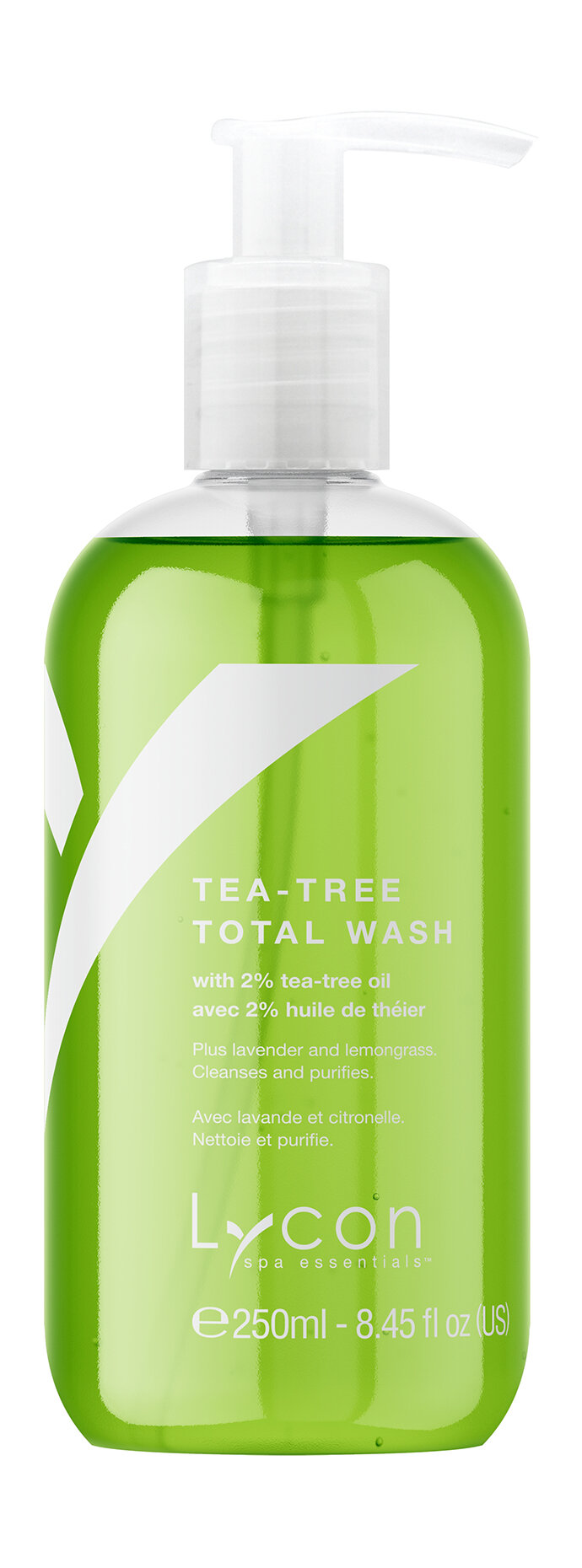 LYCON Гель для душа глубокого очищения Tea Tree Total Wash с маслом чайного дерева 2%, 250 мл