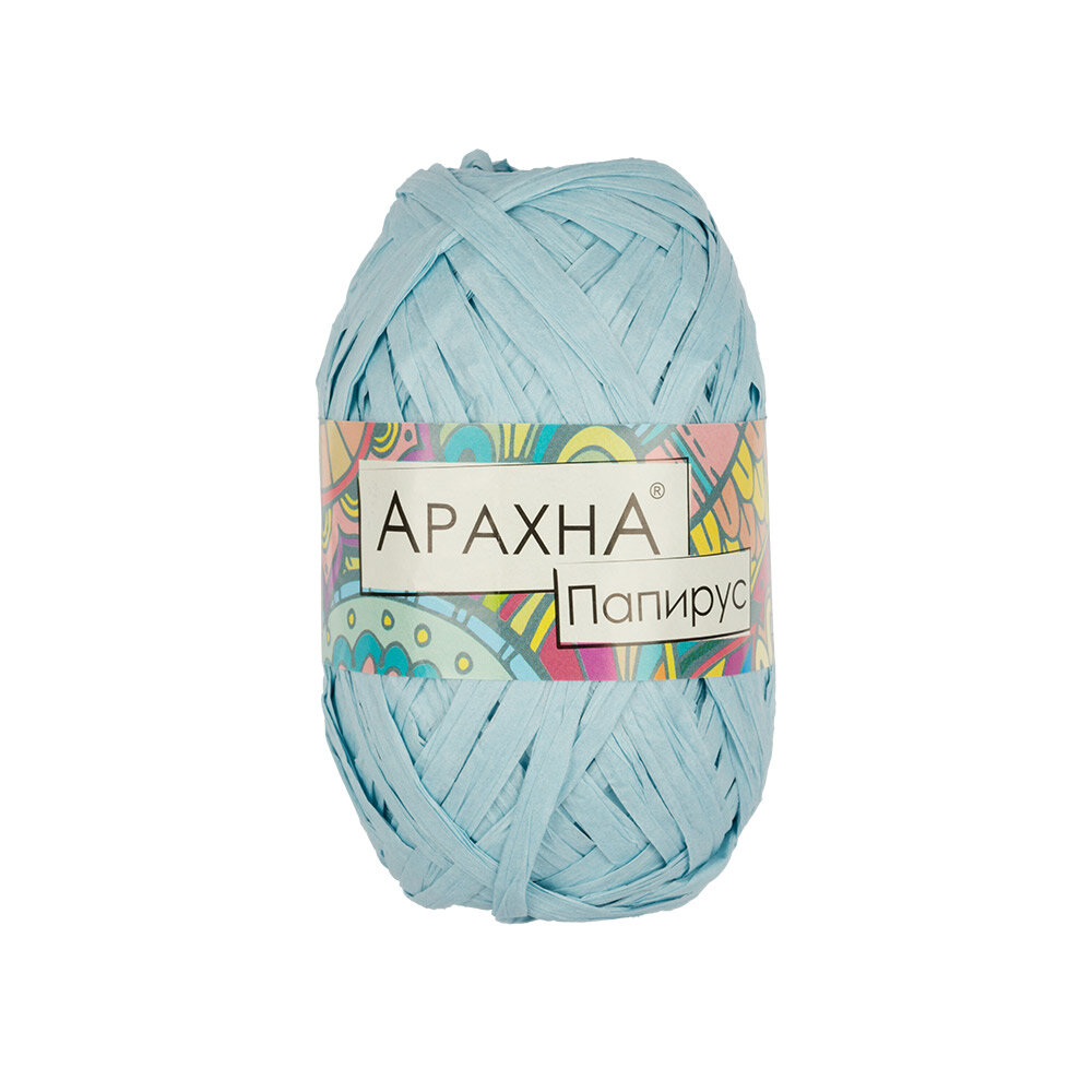 Пряжа ARACHNA "Papyrus" 10 шт. по 40 г 50 м 100% целлюлоза №05 голубой