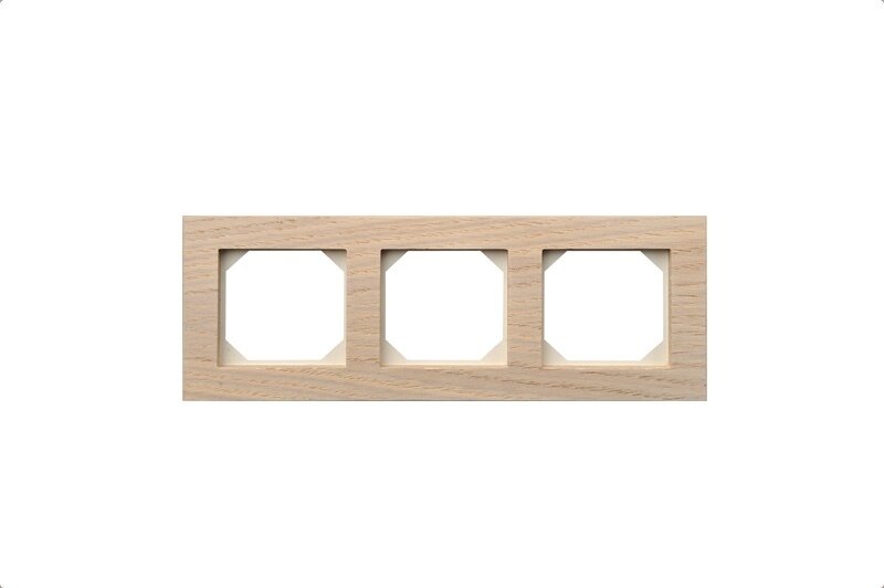 LIREGUS Рамка Трехместная Дуб Беленный (Универсальный Монтаж) LIREGUS EPSILON