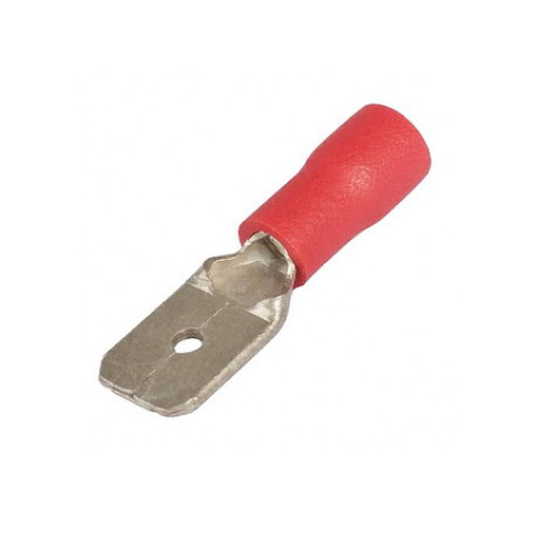 MDD1,25-187 Штекер плоский 4,8х0,8 красный 1,5 мм2(100 штук)