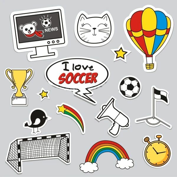 Наклейки стикеры Детский футбол