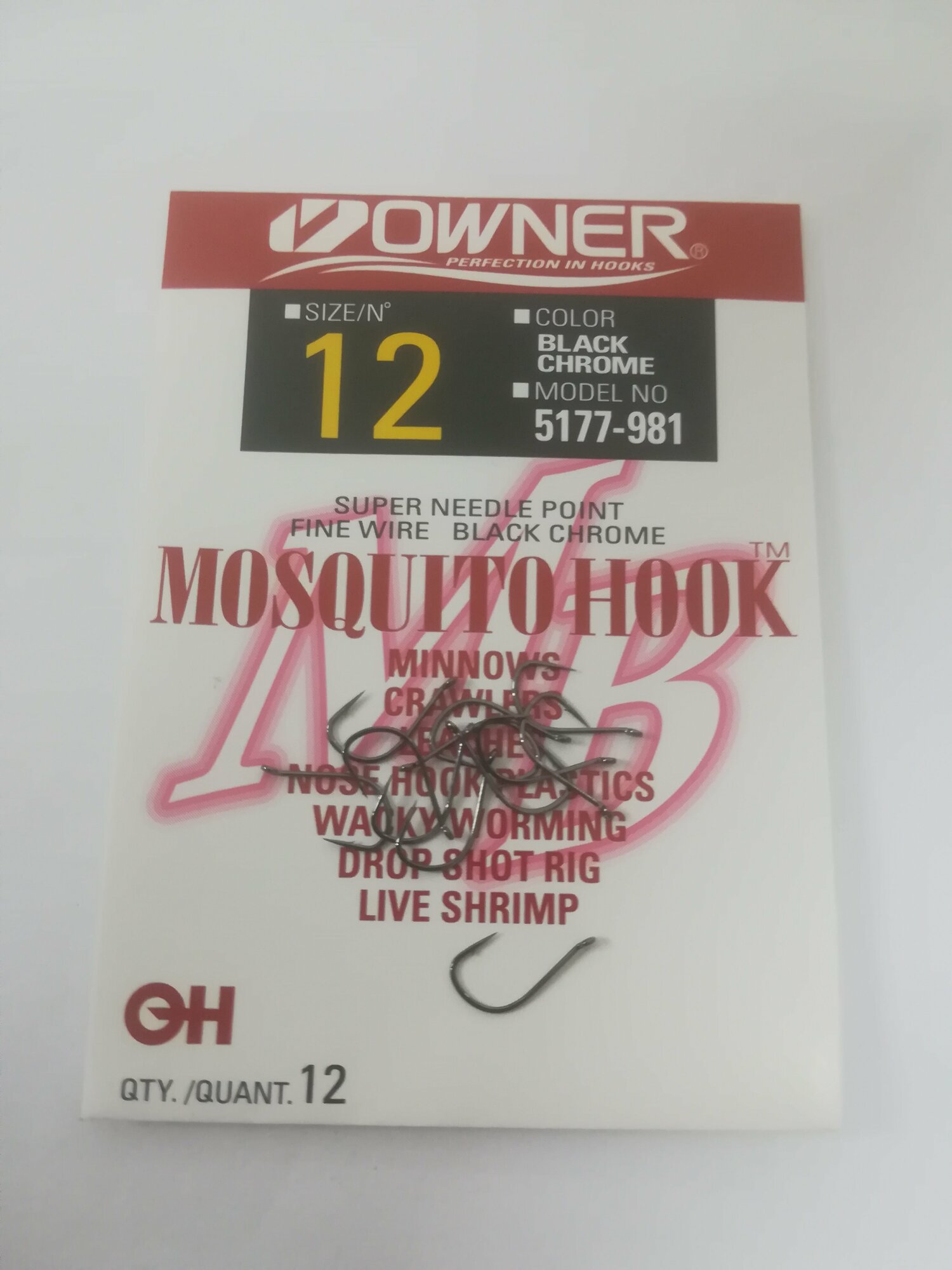 Крючок OWNER mosquito hook 5177 №12