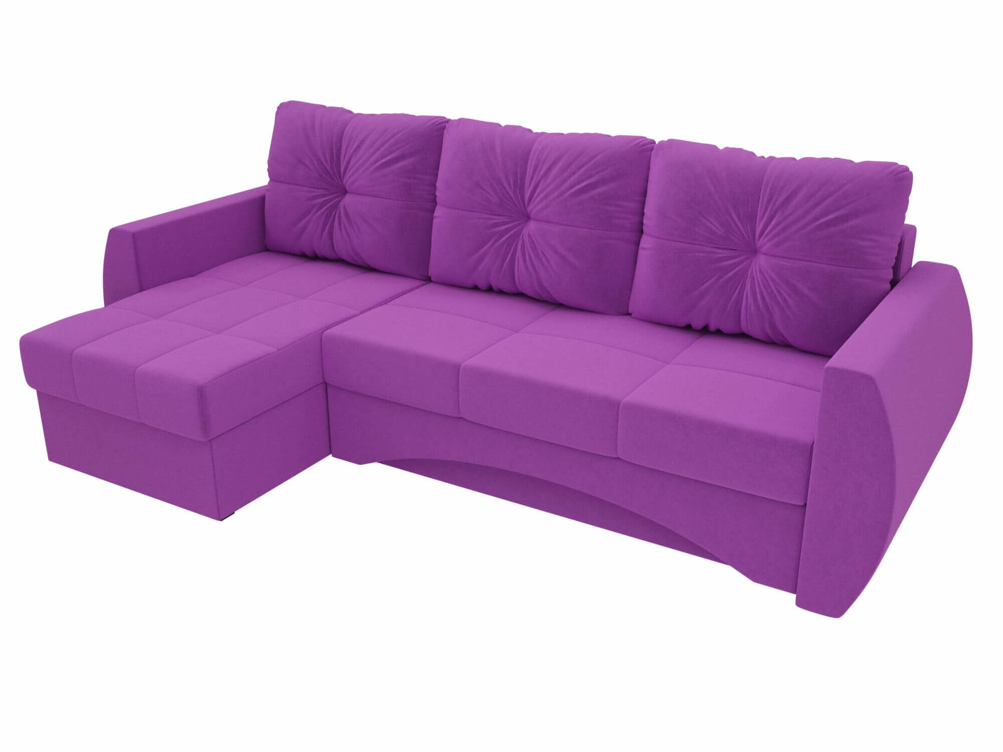 Artum Угловой диван Сатурн микровельвет фиолетовый левый