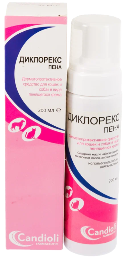 Candioli: Диклорекс пена при заболеваниях кожи, 200 мл