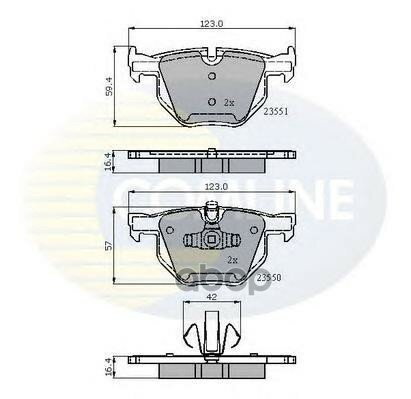 Колодки ЗАД BMW E90/E91/E92/E93 05- Comline арт. CBP01671
