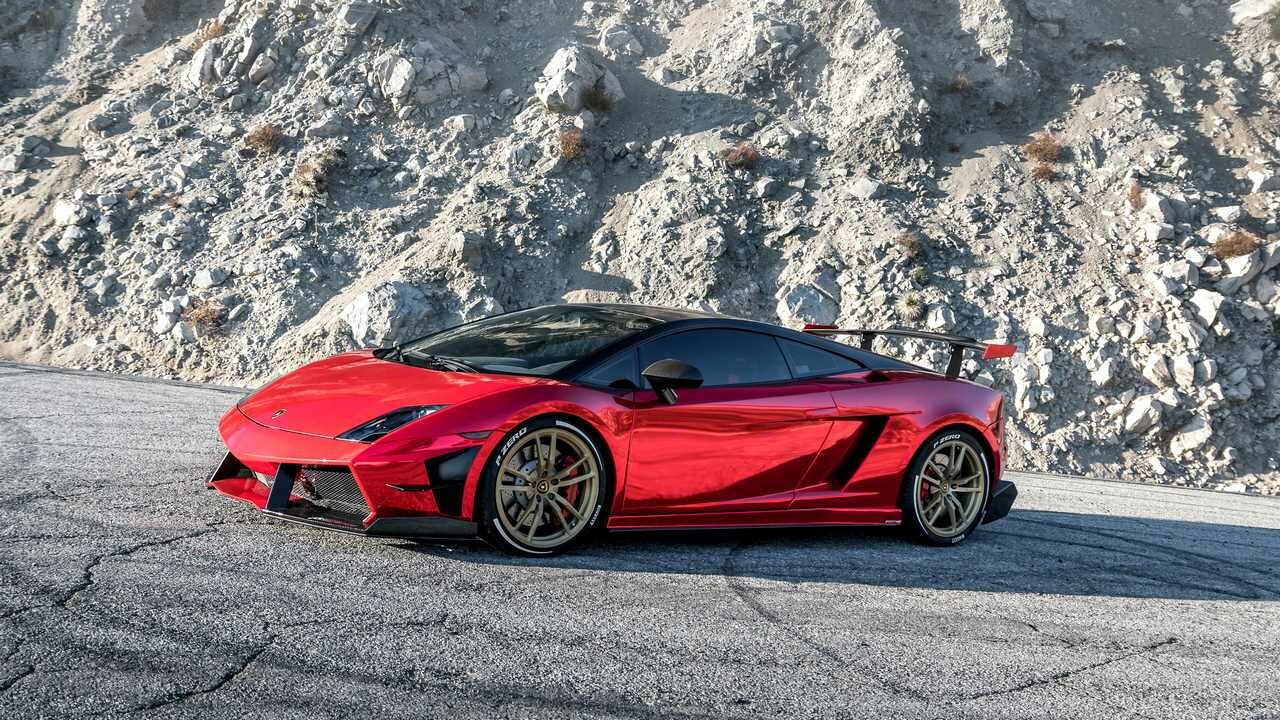 Картина на холсте 60x110 LinxOne "Lamborghini Gallardo" интерьерная для дома / на стену / на кухню / с подрамником
