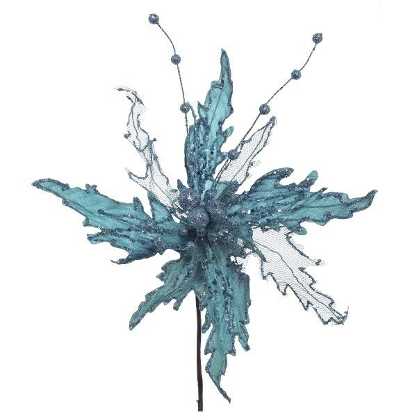 Цветок искусственный "Пуансеттия", L=30 W=30 H=31 см