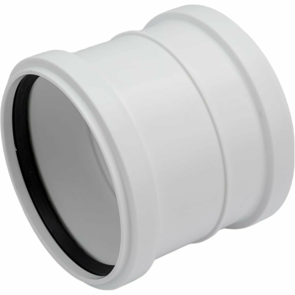 Двухраструбная муфта для бесшумной канализации ПОЛИТЭК из ПП, диаметр 110, бесшумной канализации политэк