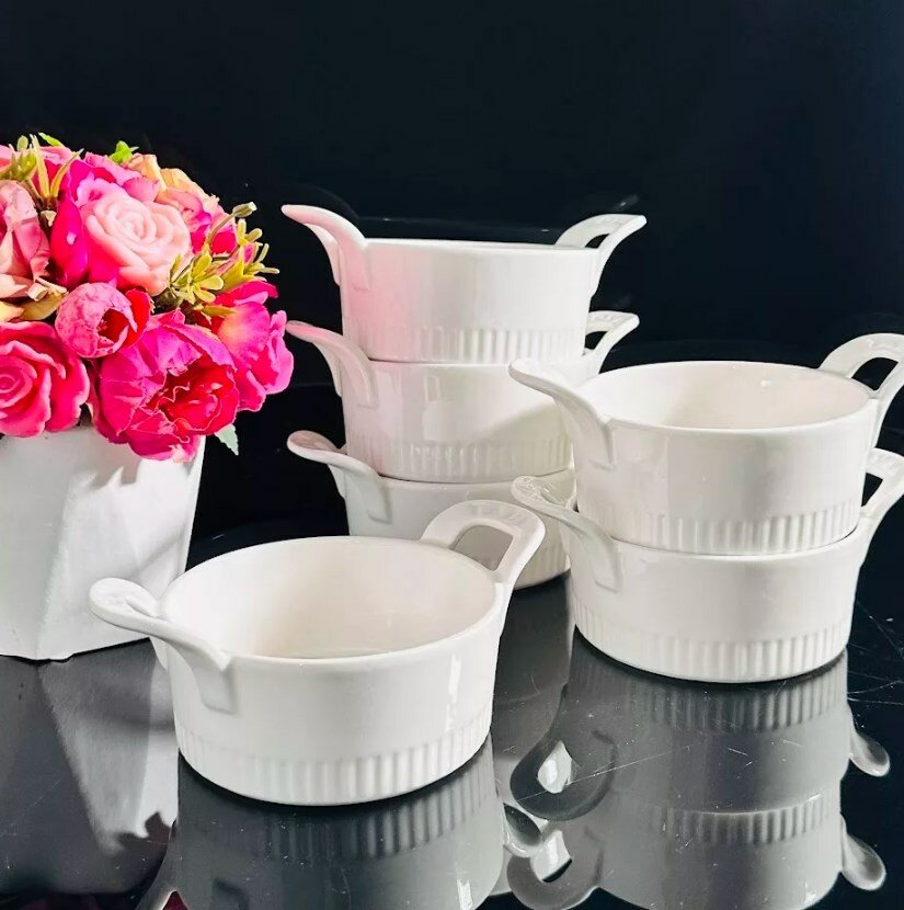 Набор из 6 круглых салатников 15см Фарфор 142-056 118-142-056