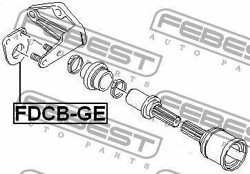 Подшипник подвесной, FDCBGE FEBEST FDCB-GE