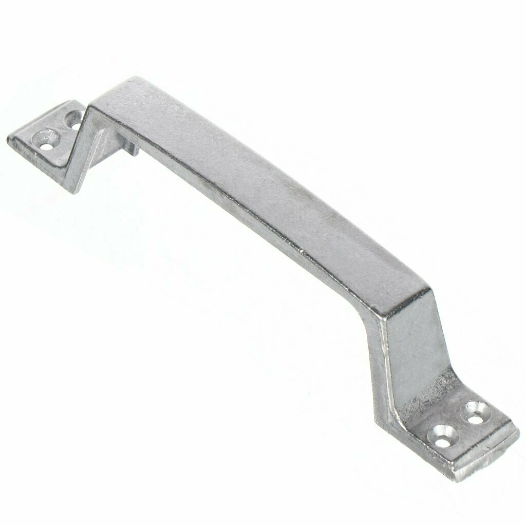 Ручка-скоба дверная Саратов РС-100, алюминий, хром, стационарная, Россия