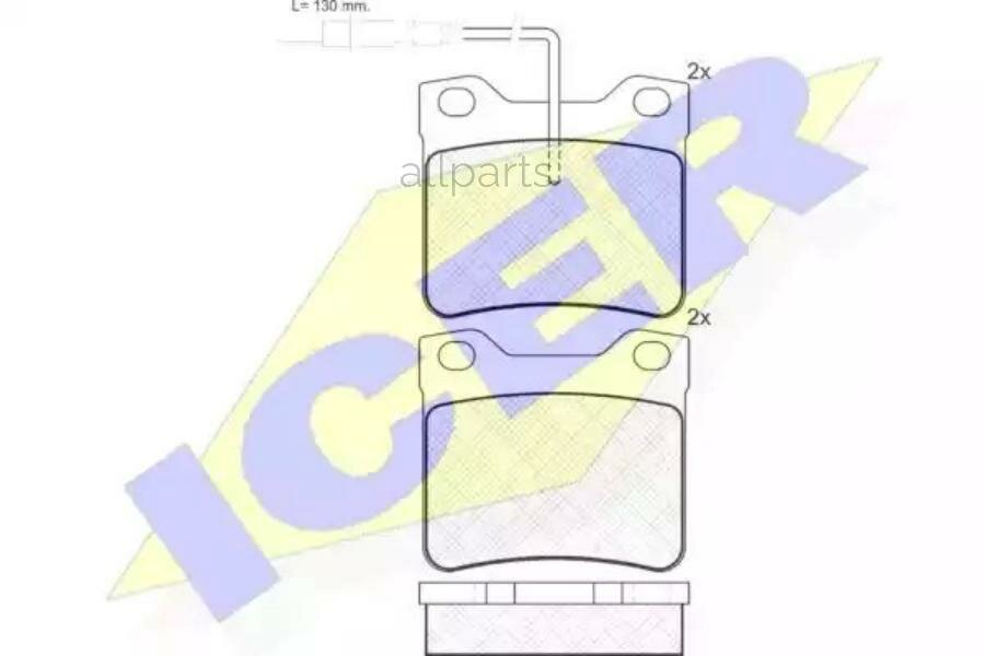ICER 141241 Колодки торм. дисковые
