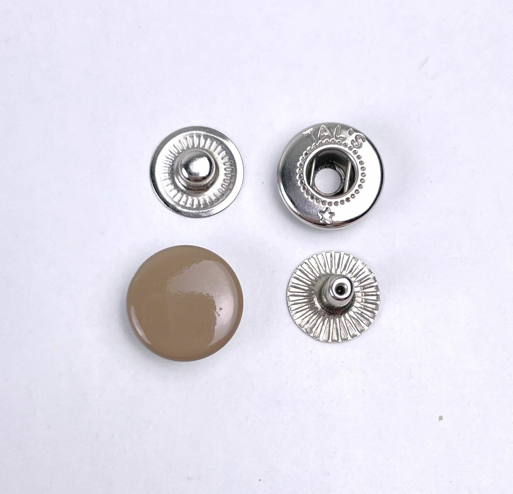 Кнопки Альфа (Alfa) 10шт в упаковке 12,5 мм Турция цвет кофейный