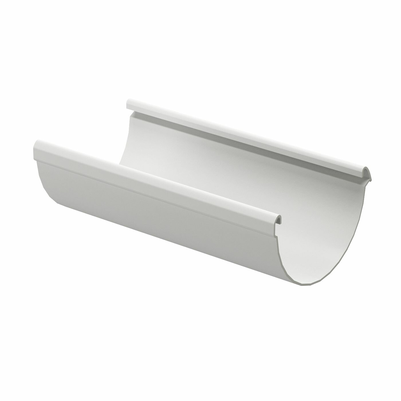Желоб водосточный, Docke Lux, 3 м х 10 шт, цвет пломбир, лоток для отвода воды с крыши дома, белый