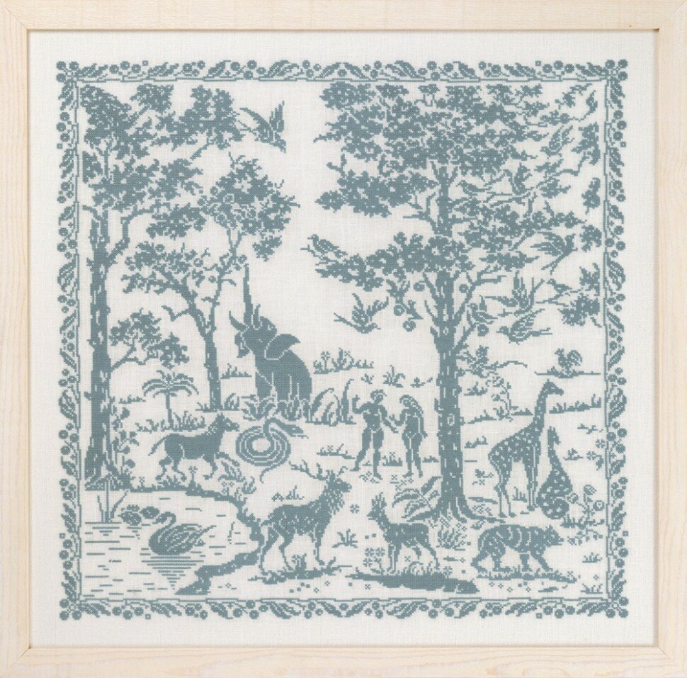 Набор для вышивания Permin #39-2425 Adam and Eve (Адам и Ева), Счетный крест, 57 x 58 см