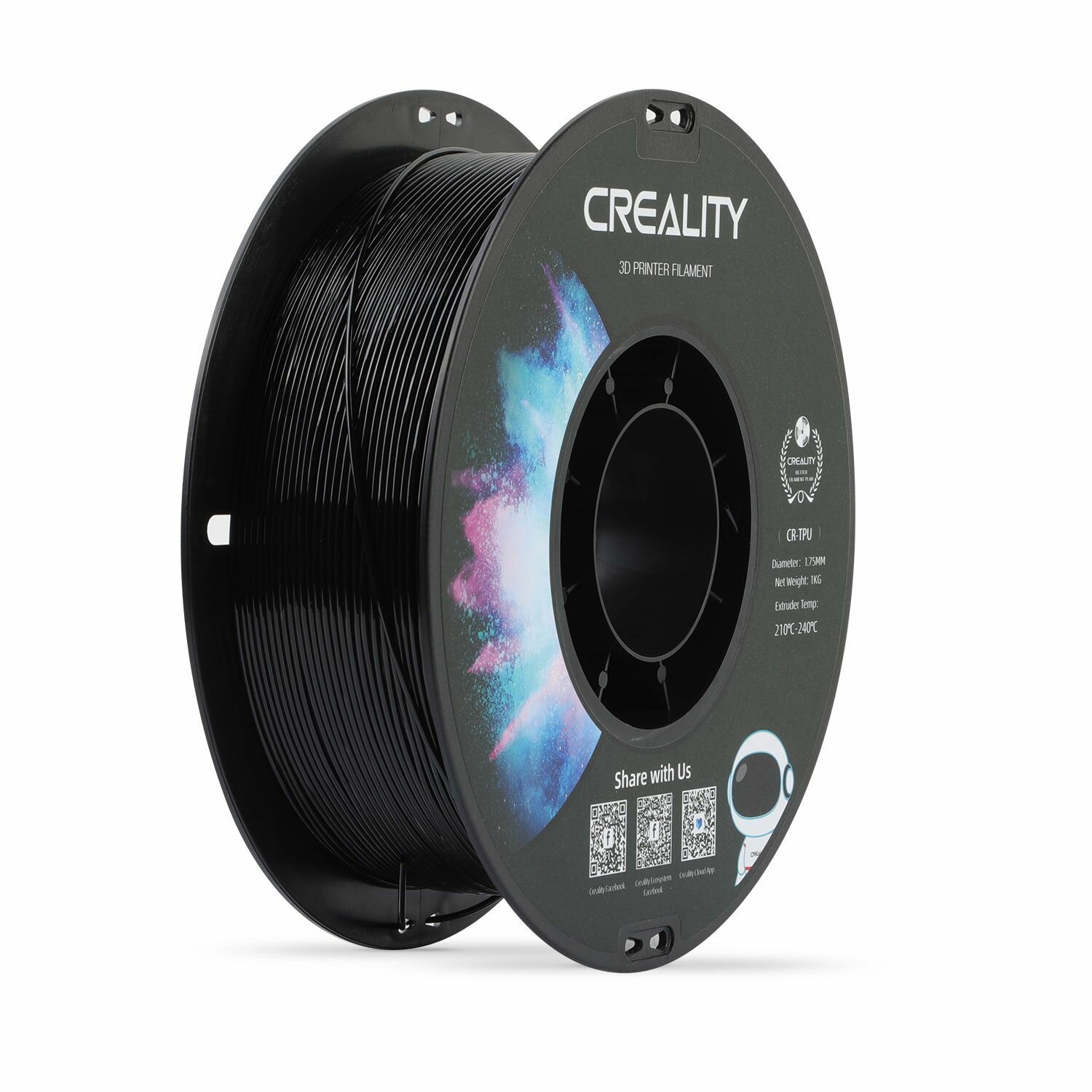 Филамент Creality CR-TPU 1.75mm 1kg черный