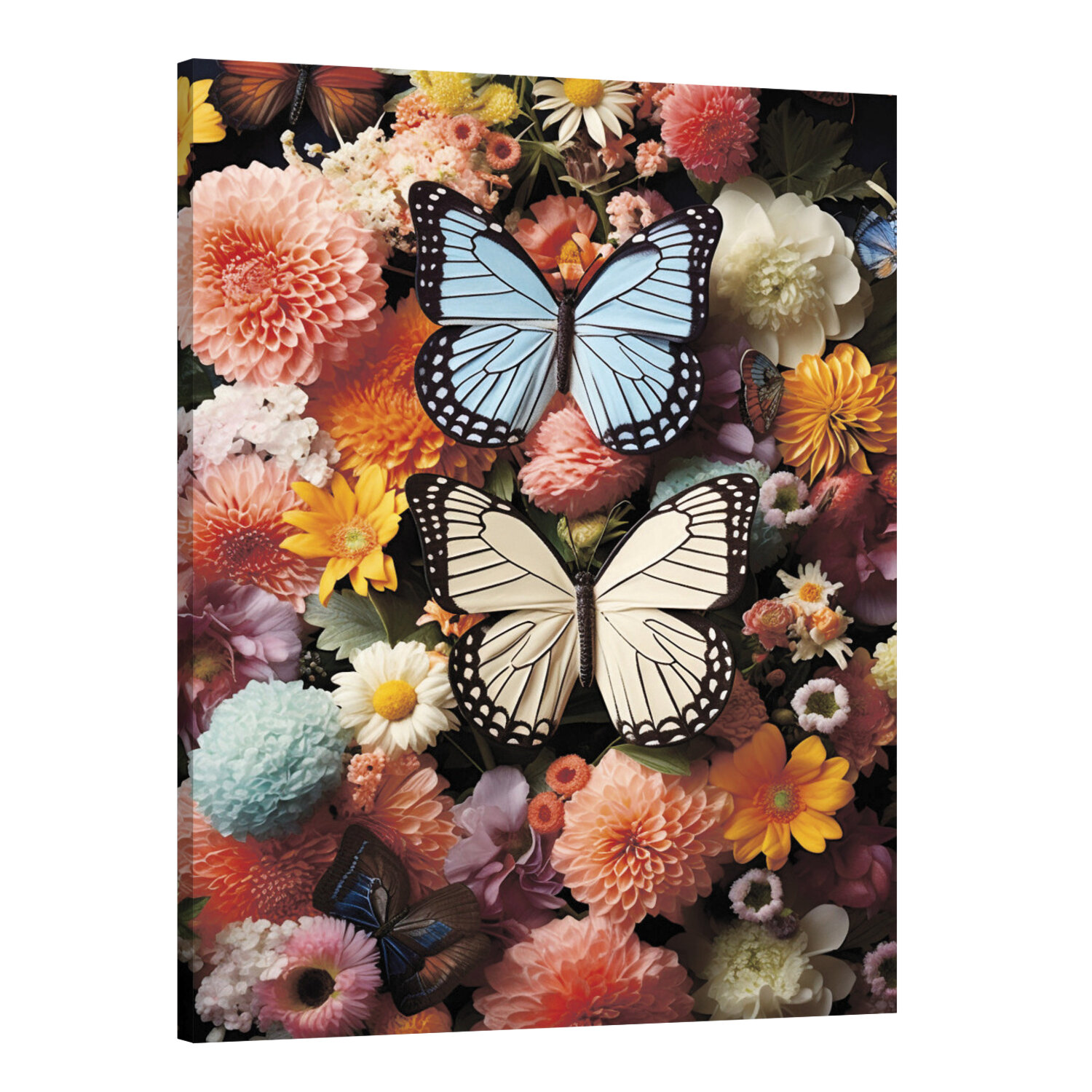 Интерьерная картина 50х70 "Коллекция бабочек"