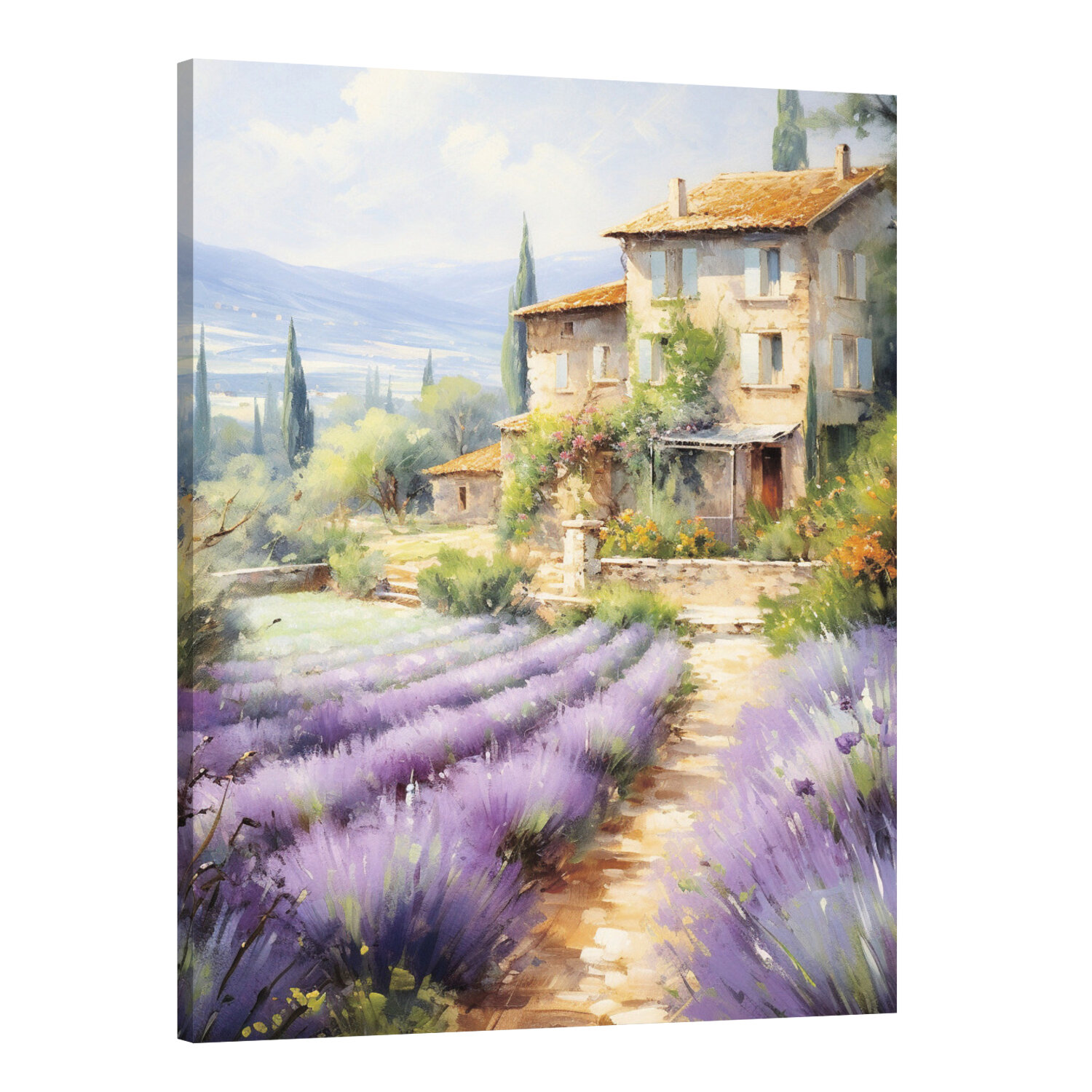 Интерьерная картина 50х70 "Деревня в стиле прованс"