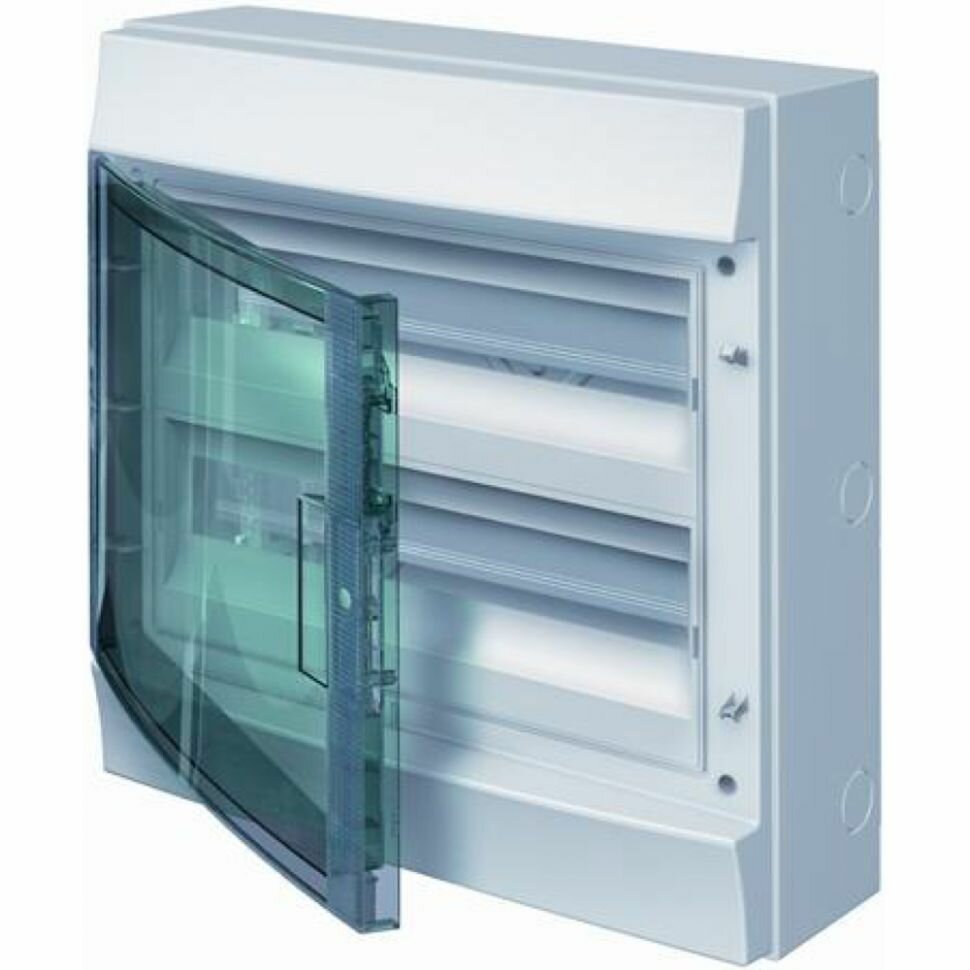 Влагозащищенный настенный бокс ABB Mistral65 36М (2х18) зеленая дверь с клеммным блоком