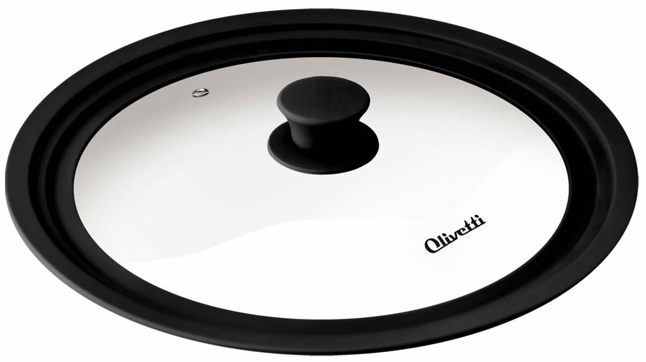 Крышка для посуды Olivetti GLU24 black, универсальная