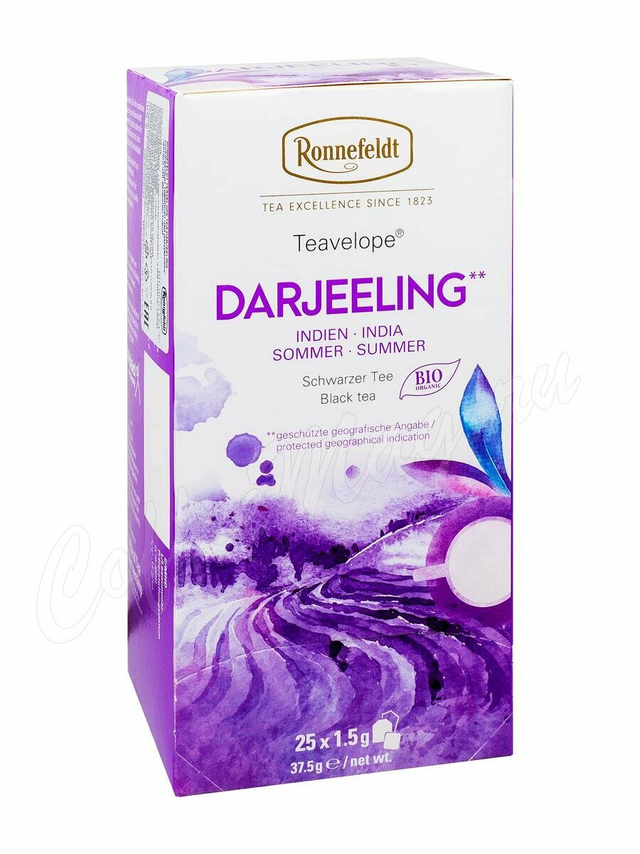 Чай черный Ronnefeldt Teavelope Darjeeling в пакетиках, 25 пак.