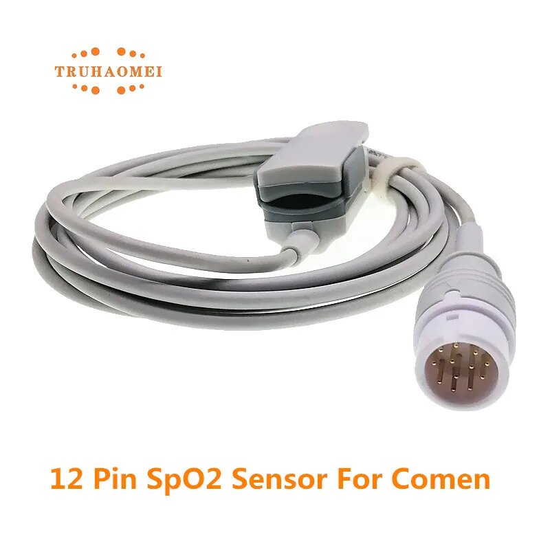 Датчик SpO2 12-контактный для Comen, Adult Finger Clip