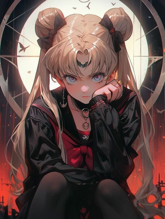 Алмазная Картина "Сейлор Мун" 5D Круглый Бриллиант 40х50 См.